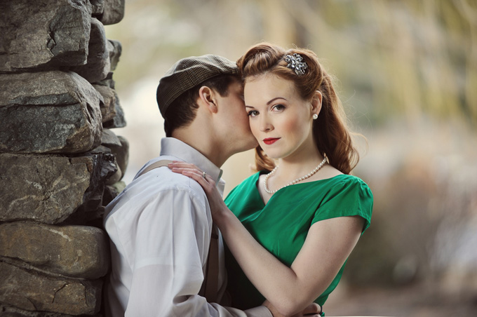 Photo Fridays | 1940's Vintage Glam Engagement | Glamour & Grace