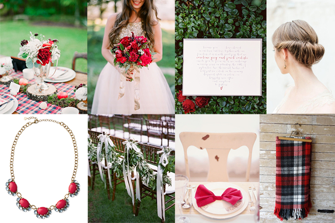 Rustic Red Winter Wedding Inspiration | Glamour & Grace