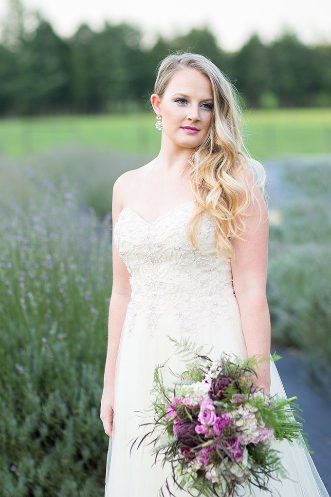 Photo Fridays | Lavender Field Bridal Portraits | Glamour & Grace